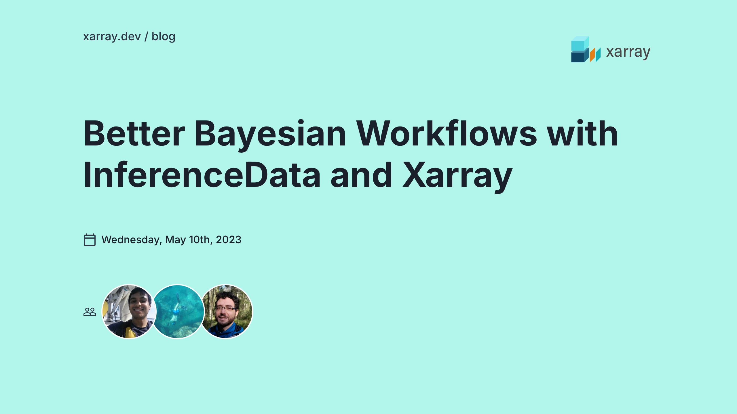 Better Bayesian Workflows with InferenceData and Xarray