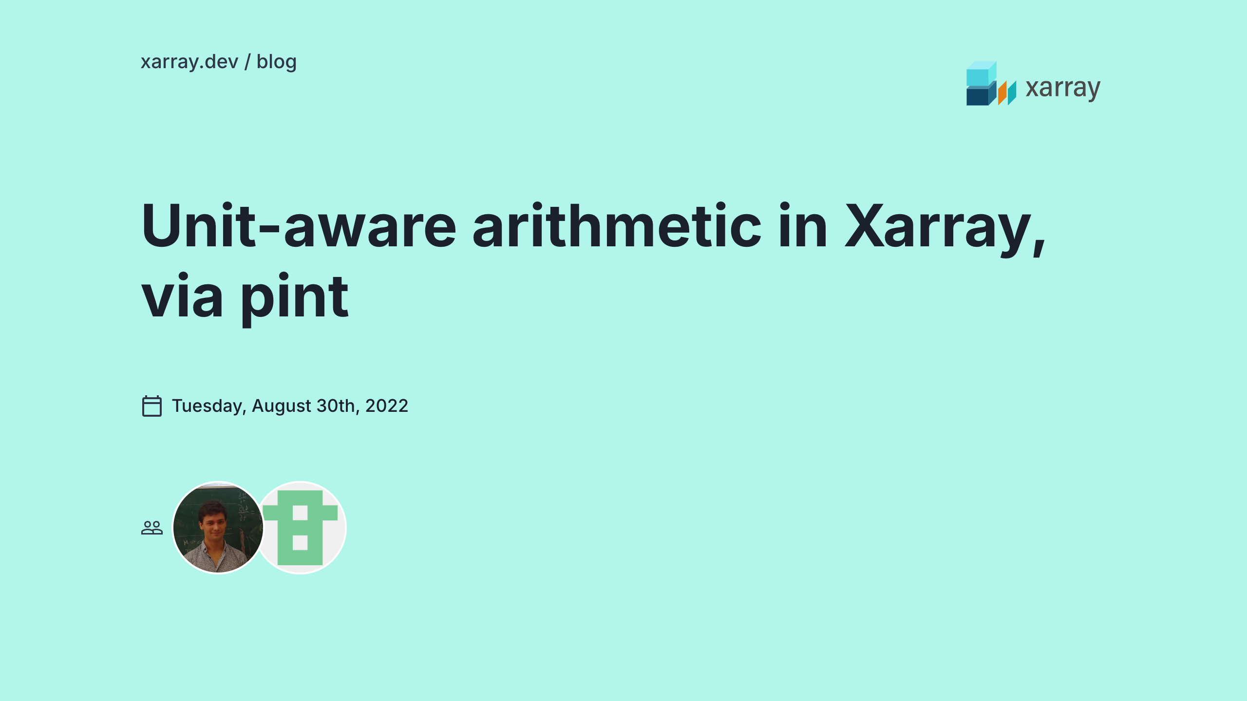 Unit Aware Arithmetic In Xarray Via Pint